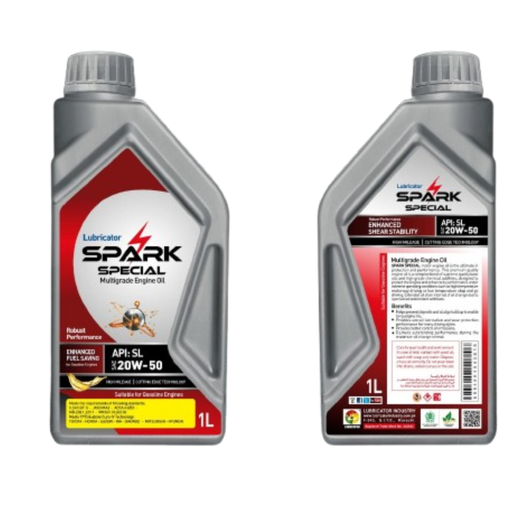 SPARK SPECIAL ENHANCED SHEAR STABILITY 20W-50 SL GASOLINE ENGINE OIL ...